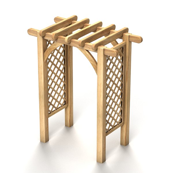 wooden trellis 3d max