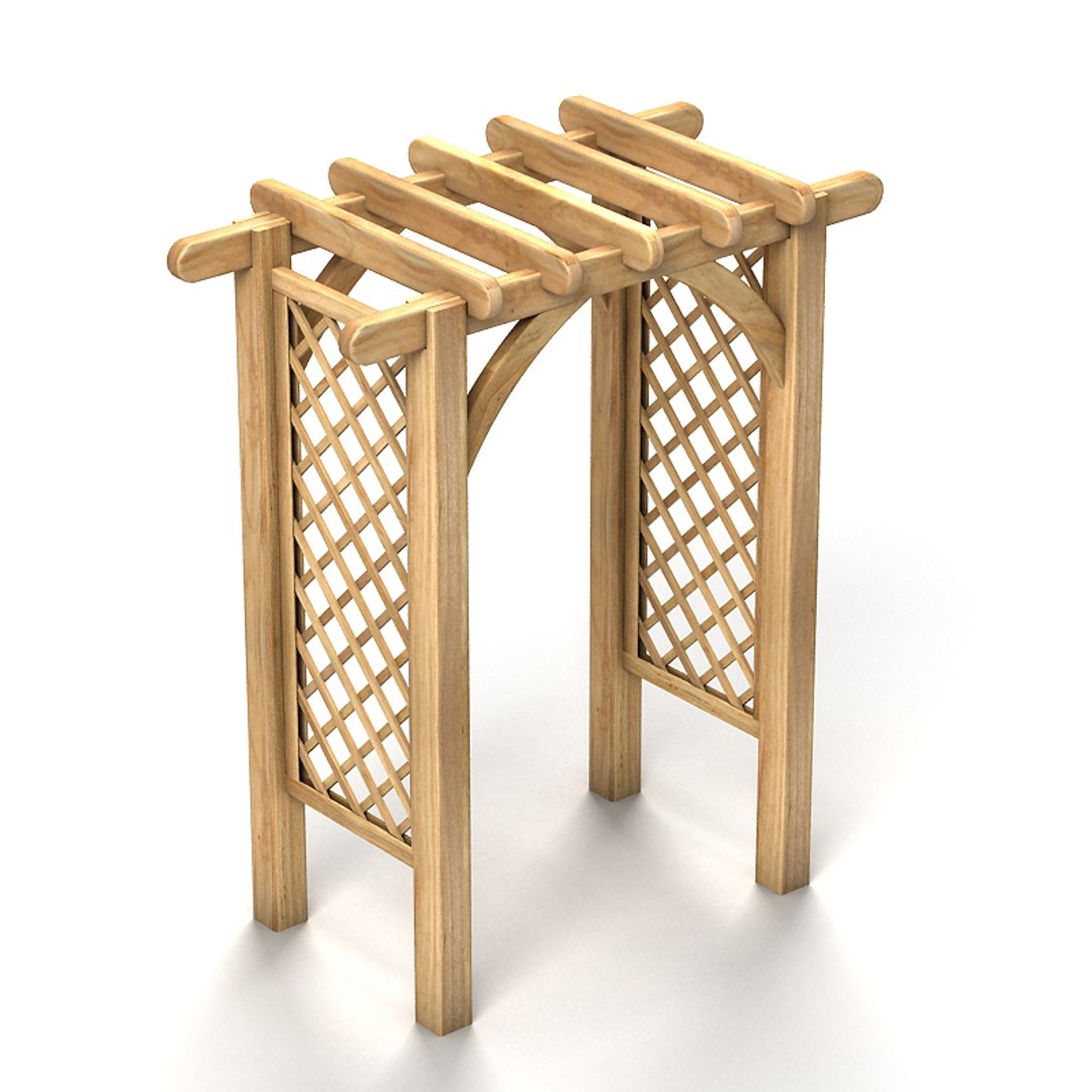 wooden trellis 3d max