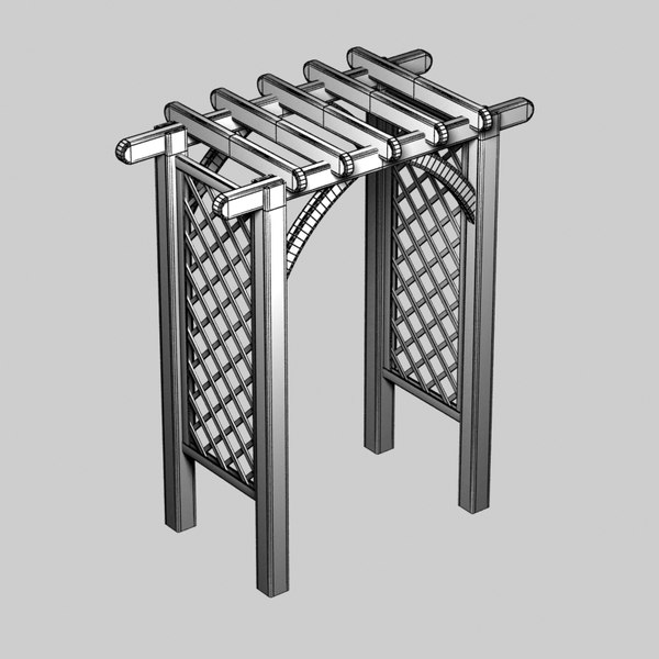 wooden trellis 3d max