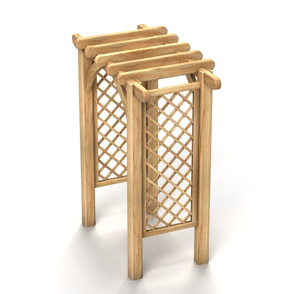 wooden trellis 3d max