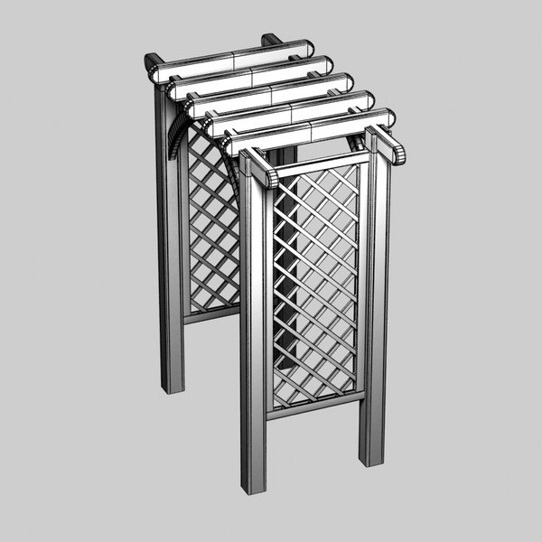 wooden trellis 3d max