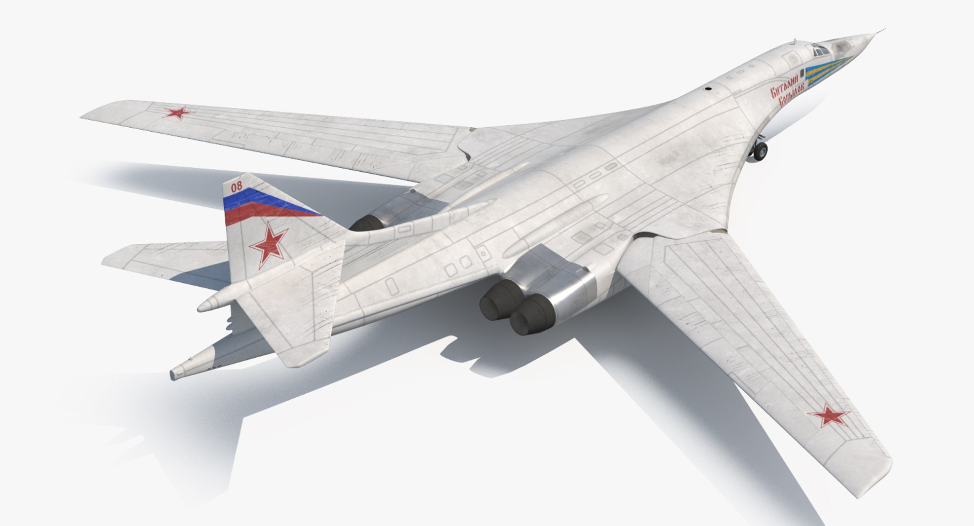 3d model strategic bomber tupolev tu-160