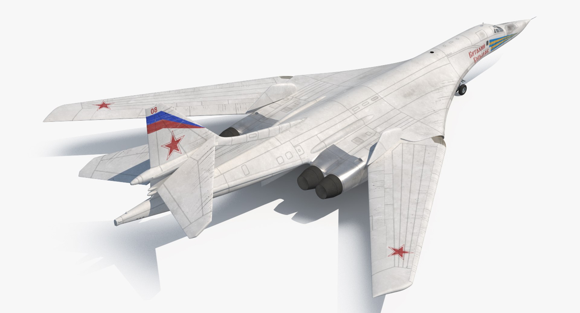 3d model strategic bomber tupolev tu-160