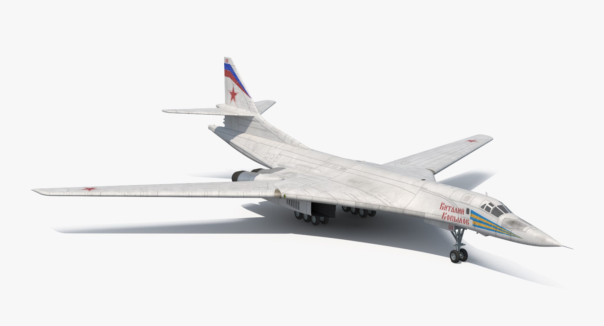 3d model strategic bomber tupolev tu-160