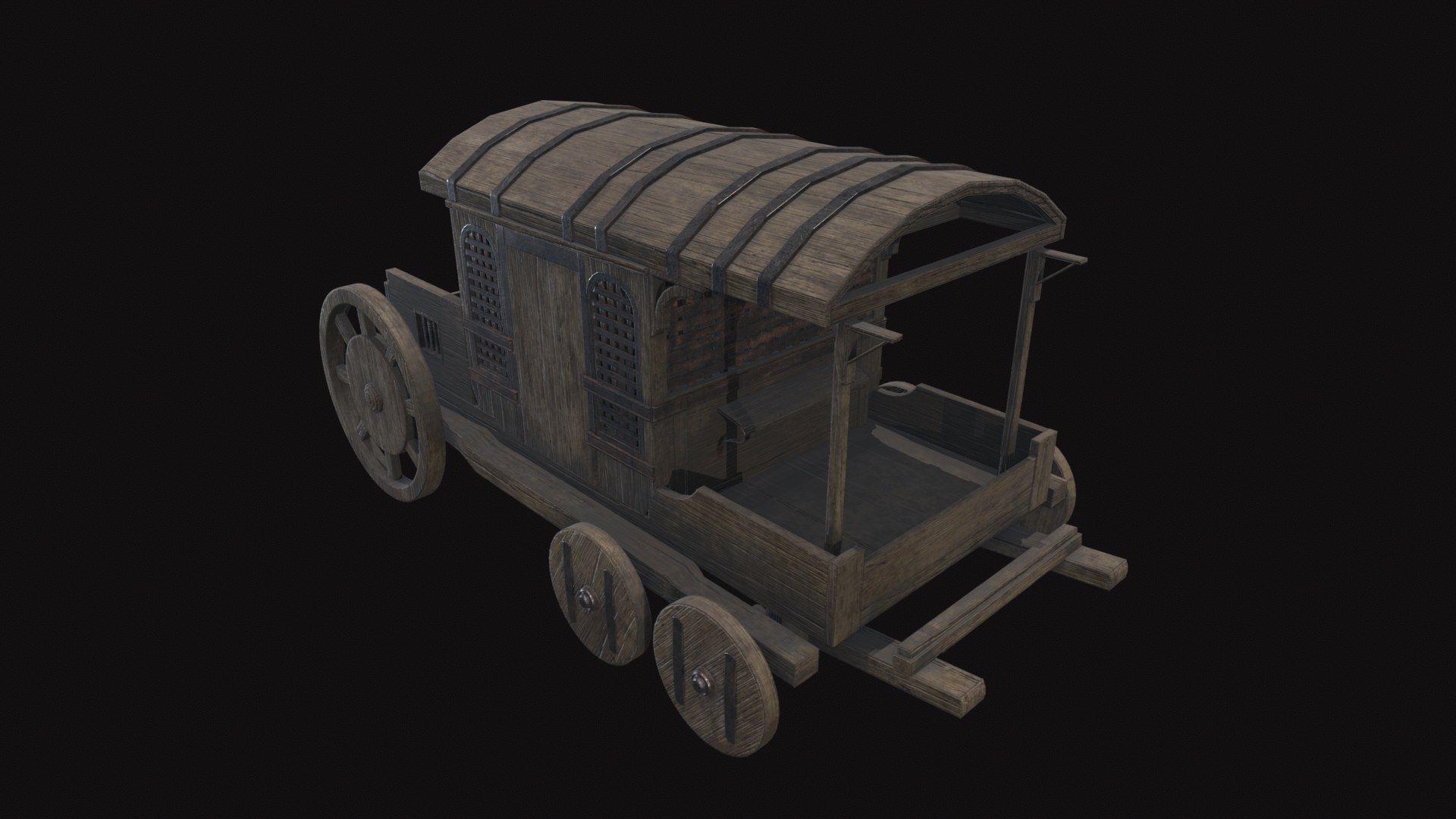 Medieval Carriage 01 3D - TurboSquid 2306576