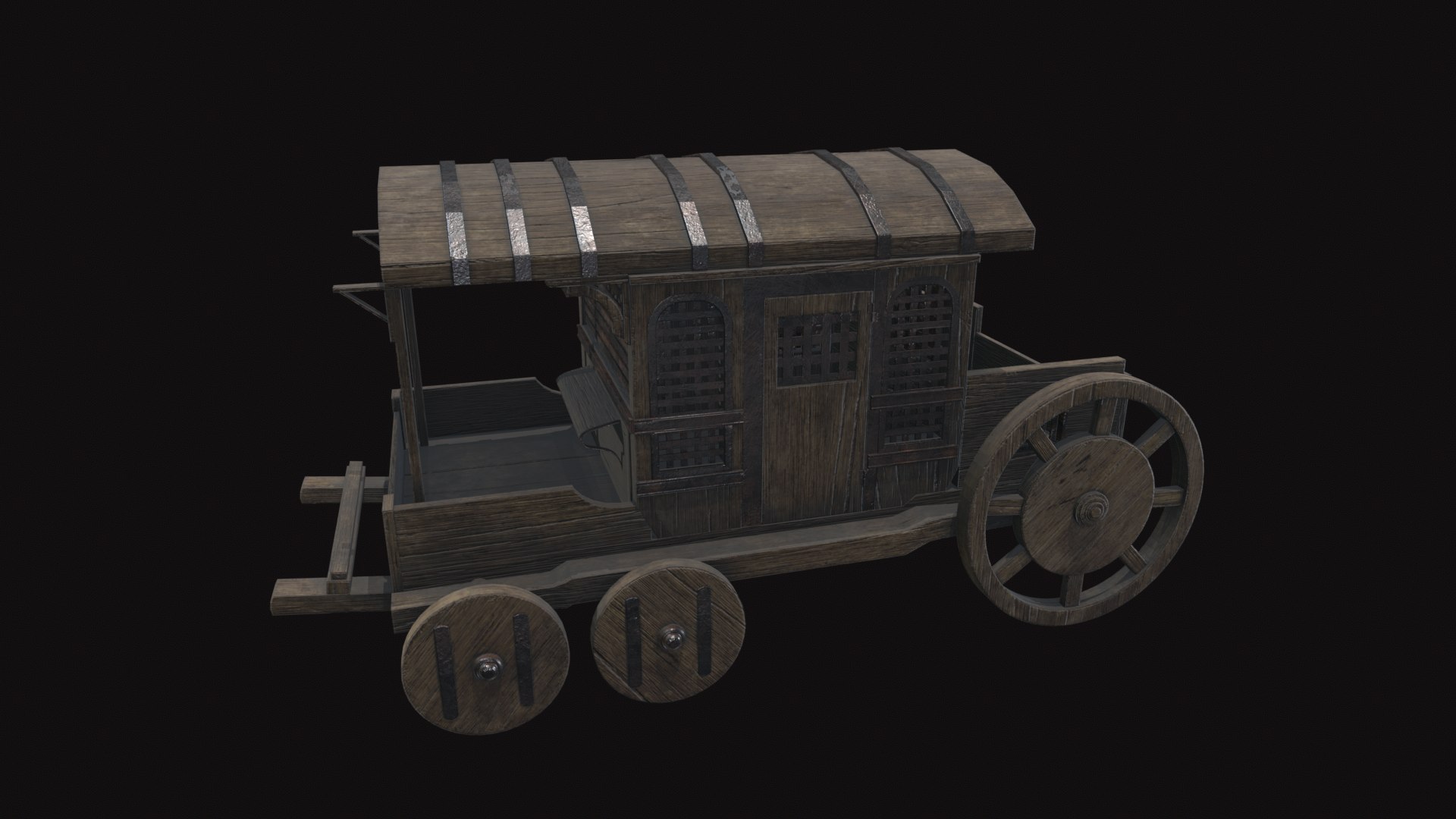 Medieval Carriage 01 3D - TurboSquid 2306576