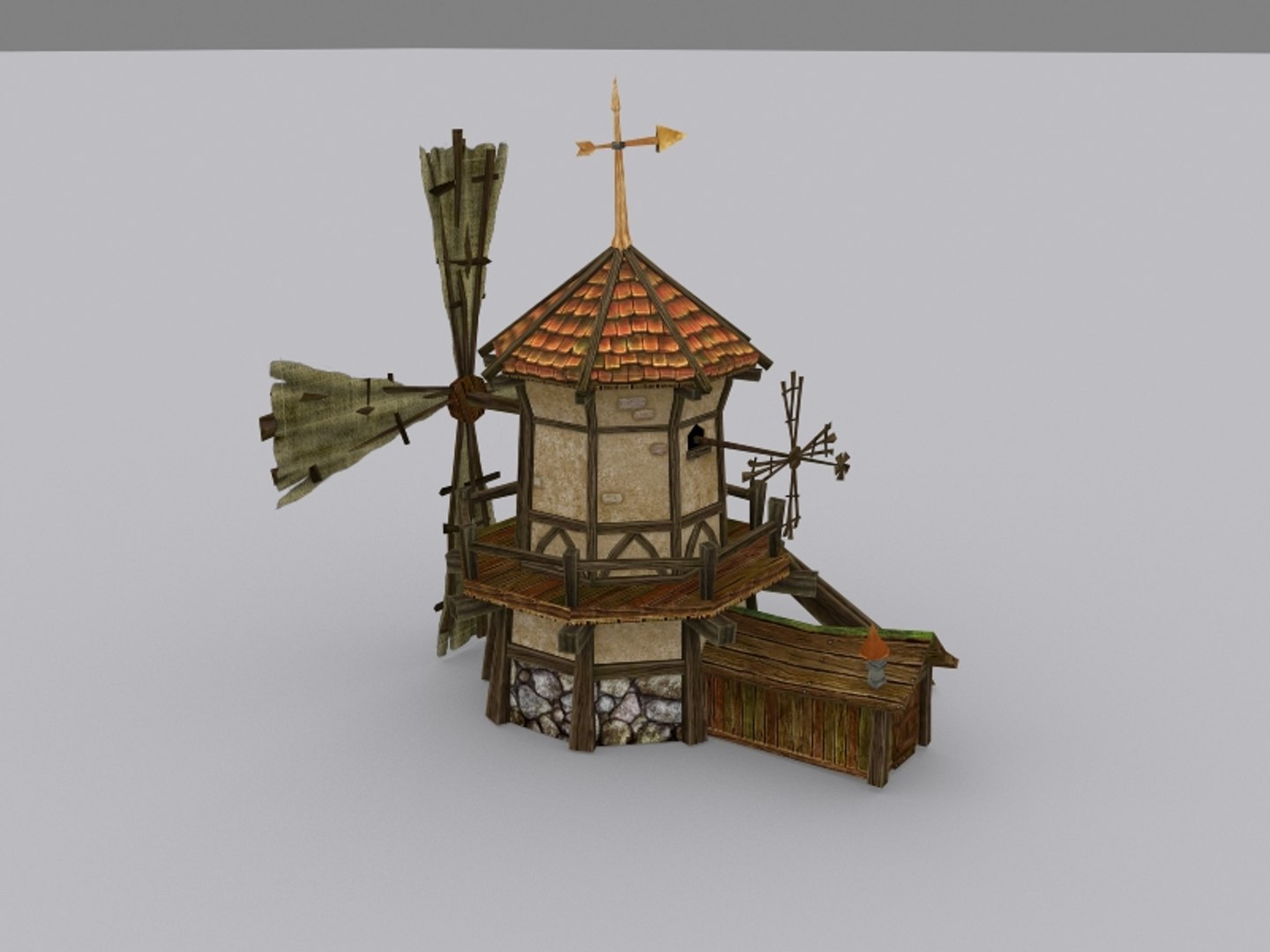 3d Medieval Fantasy Windmill
