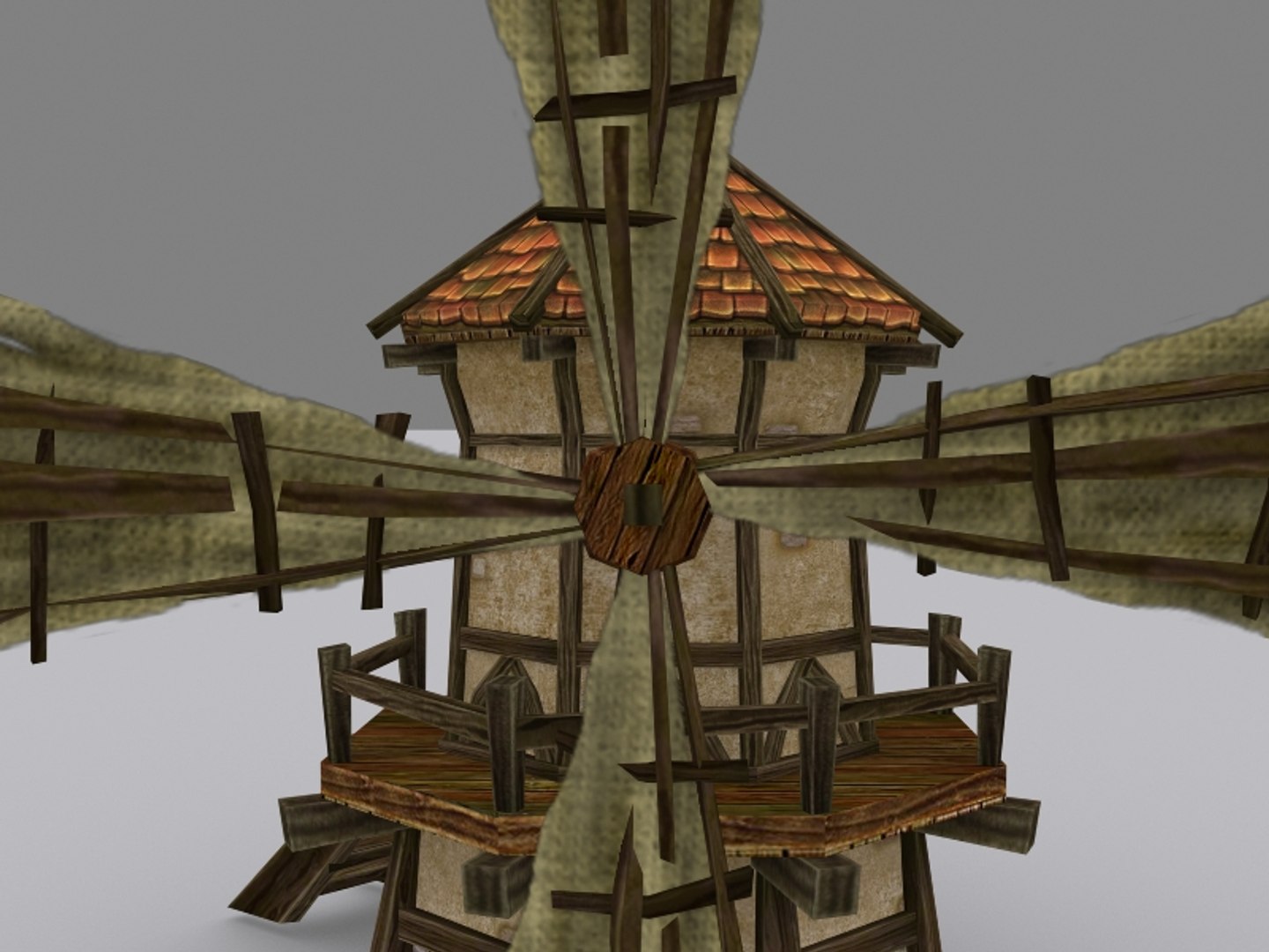 3d Medieval Fantasy Windmill