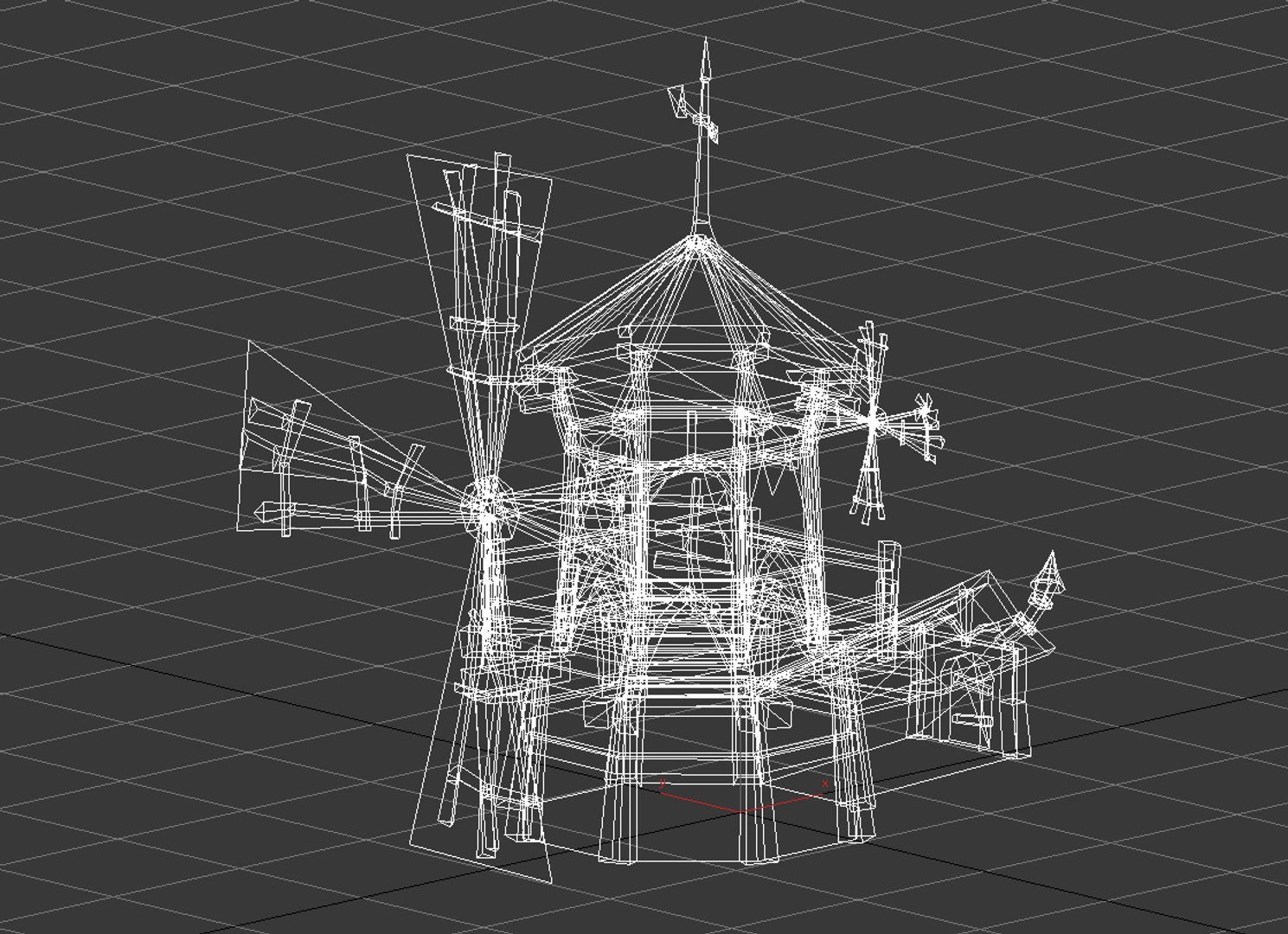 3d Medieval Fantasy Windmill