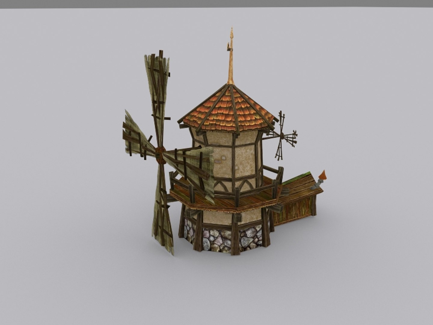 3d Medieval Fantasy Windmill