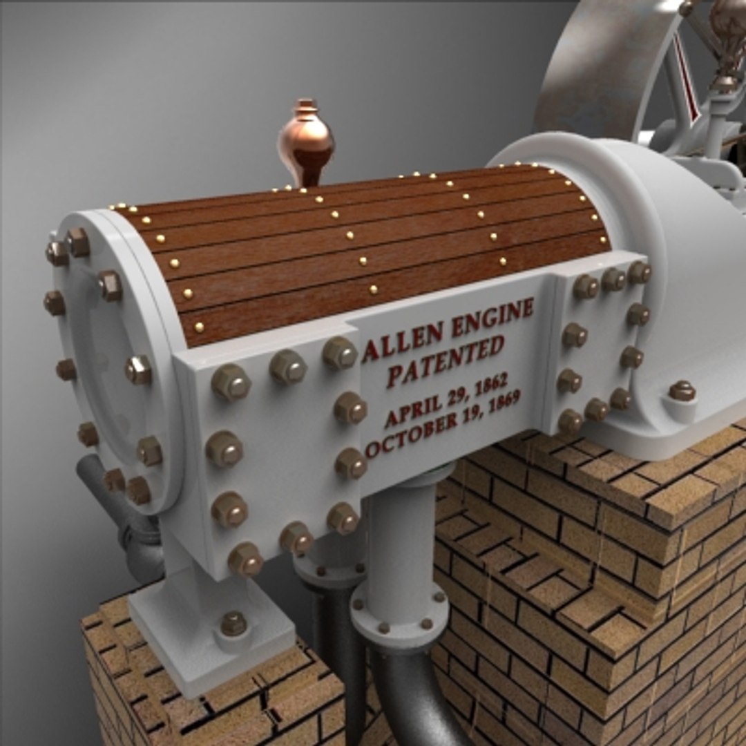 3d Porter-allen Steam Engine 1890