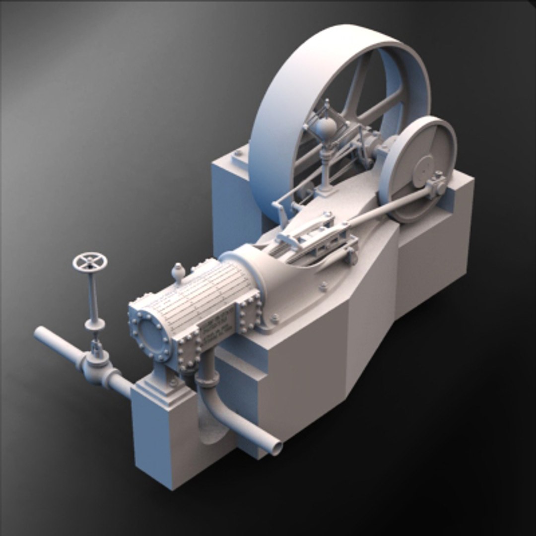 3d Porter-allen Steam Engine 1890