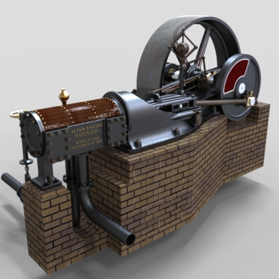 3d Porter-allen Steam Engine 1890