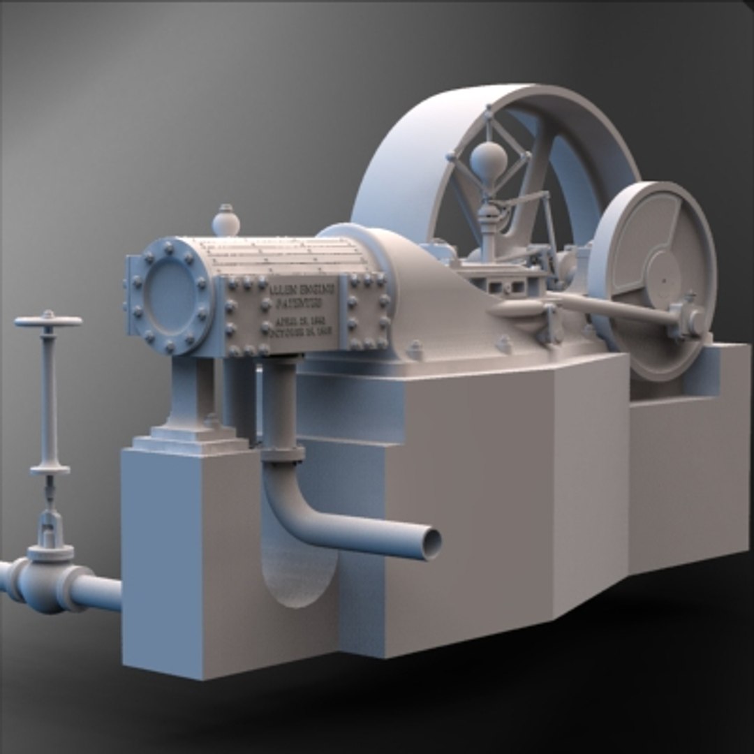 3d Porter-allen Steam Engine 1890