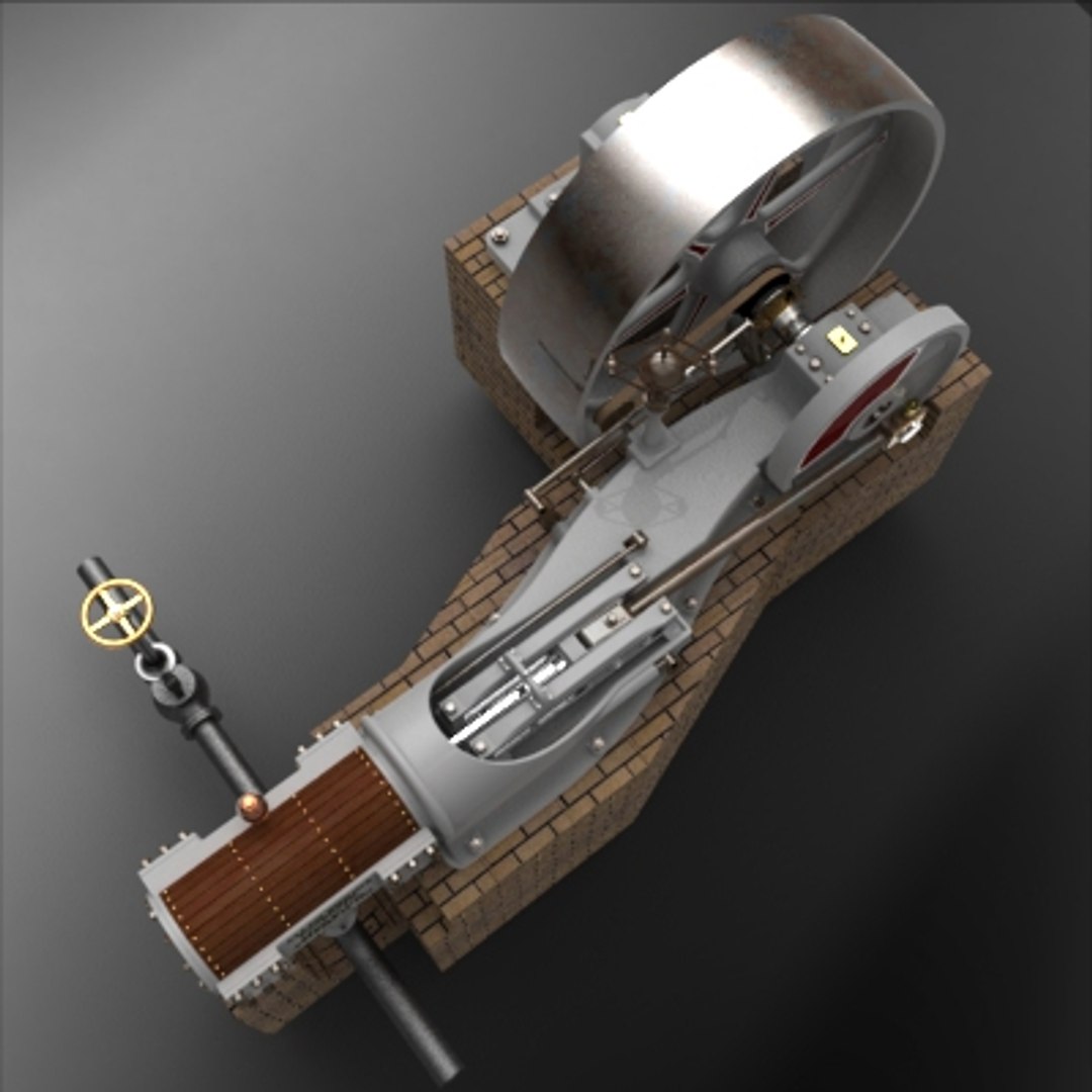 3d Porter-allen Steam Engine 1890