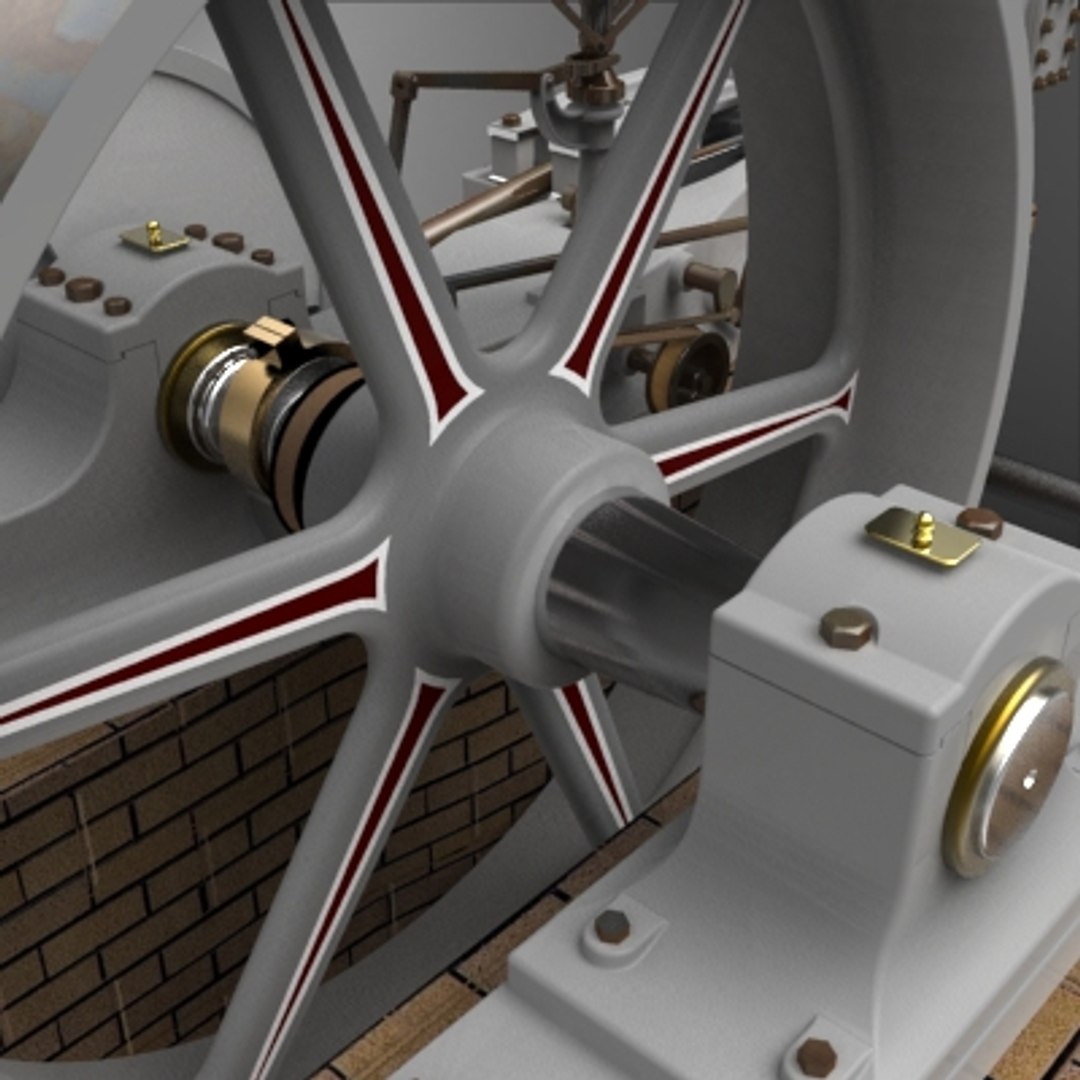 3d Porter-allen Steam Engine 1890