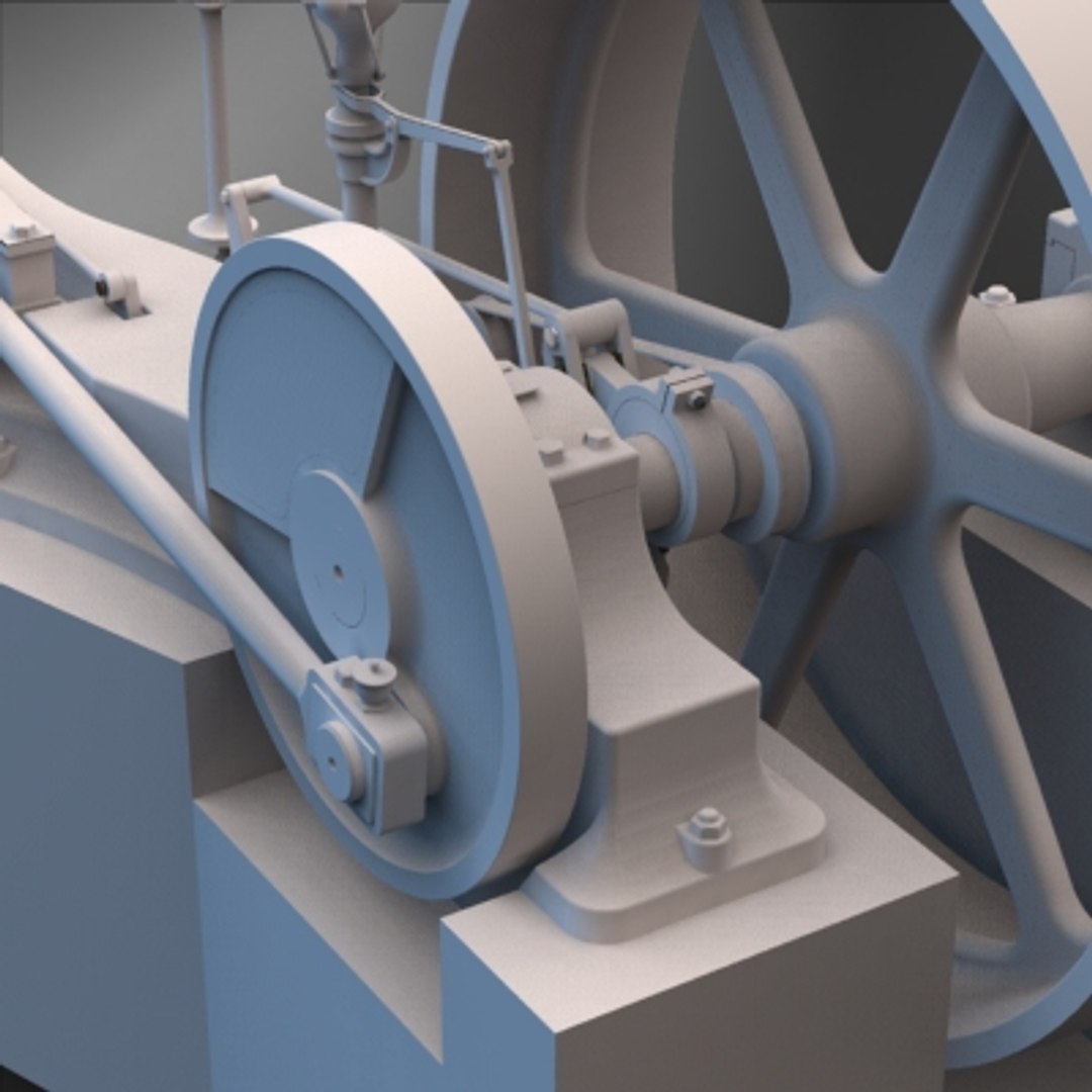 3d Porter-allen Steam Engine 1890