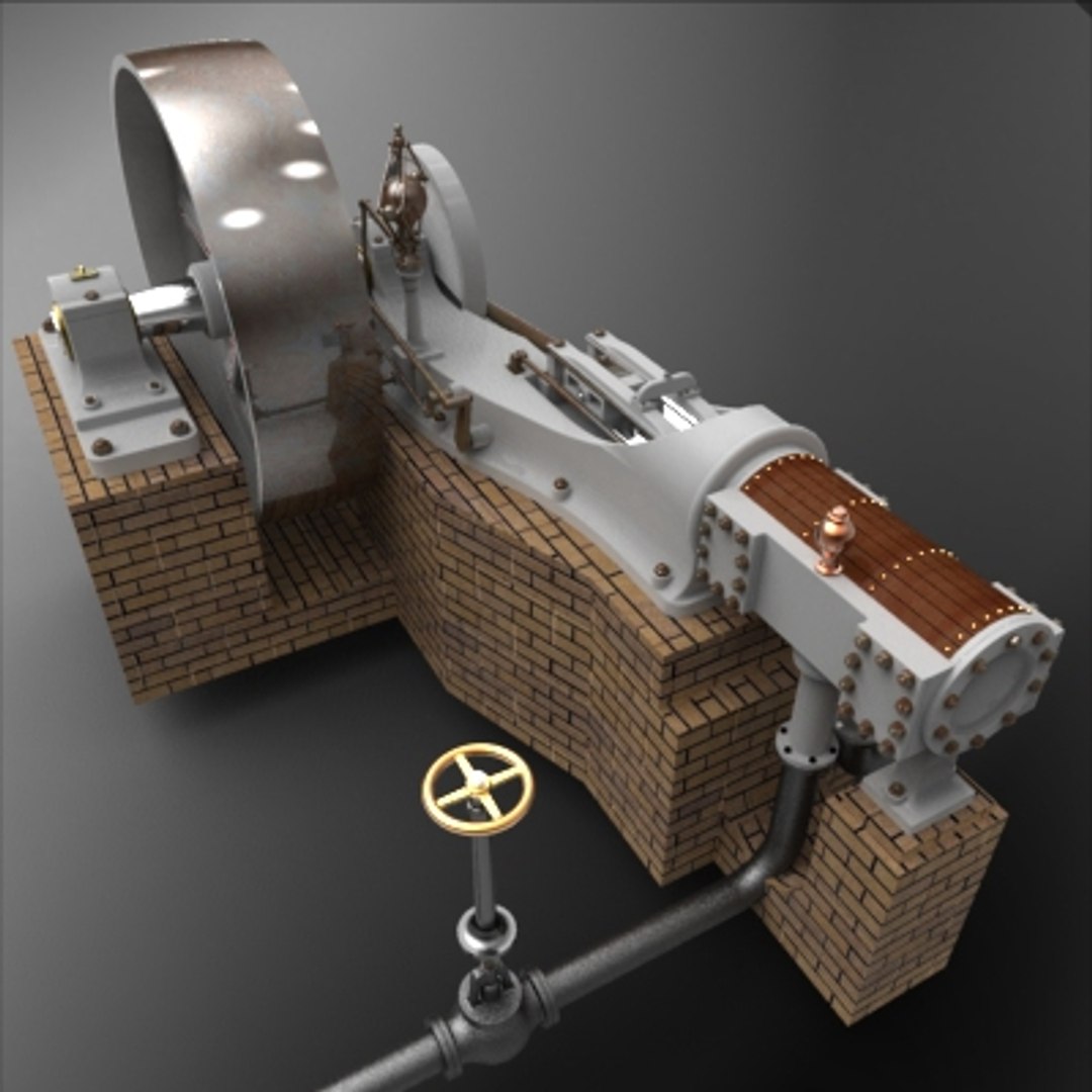 3d Porter-allen Steam Engine 1890