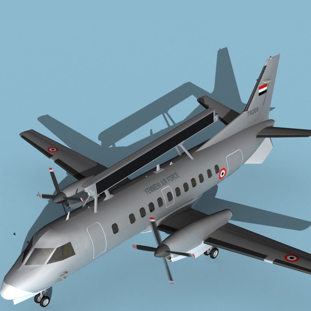 SAAB SF340 AEWAC V06 Yemmen 3D model - TurboSquid 1925164
