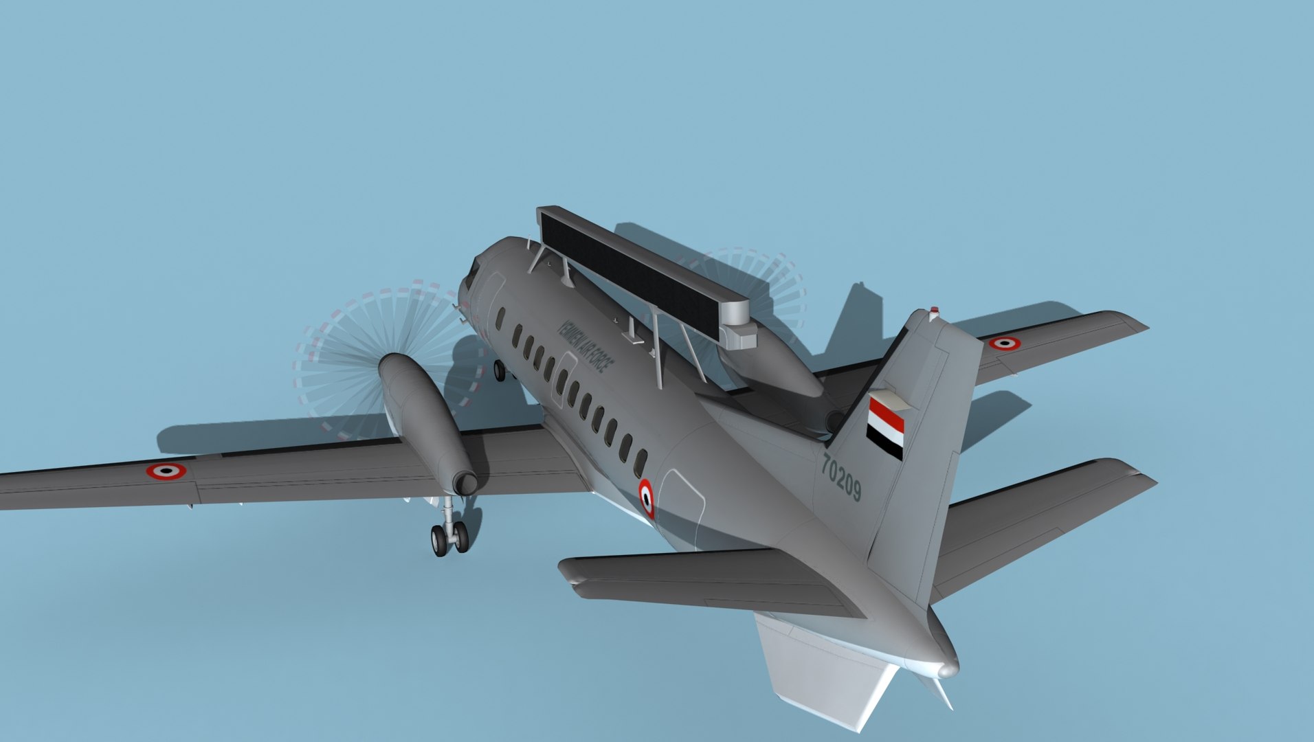 SAAB SF340 AEWAC V06 Yemmen 3D model - TurboSquid 1925164