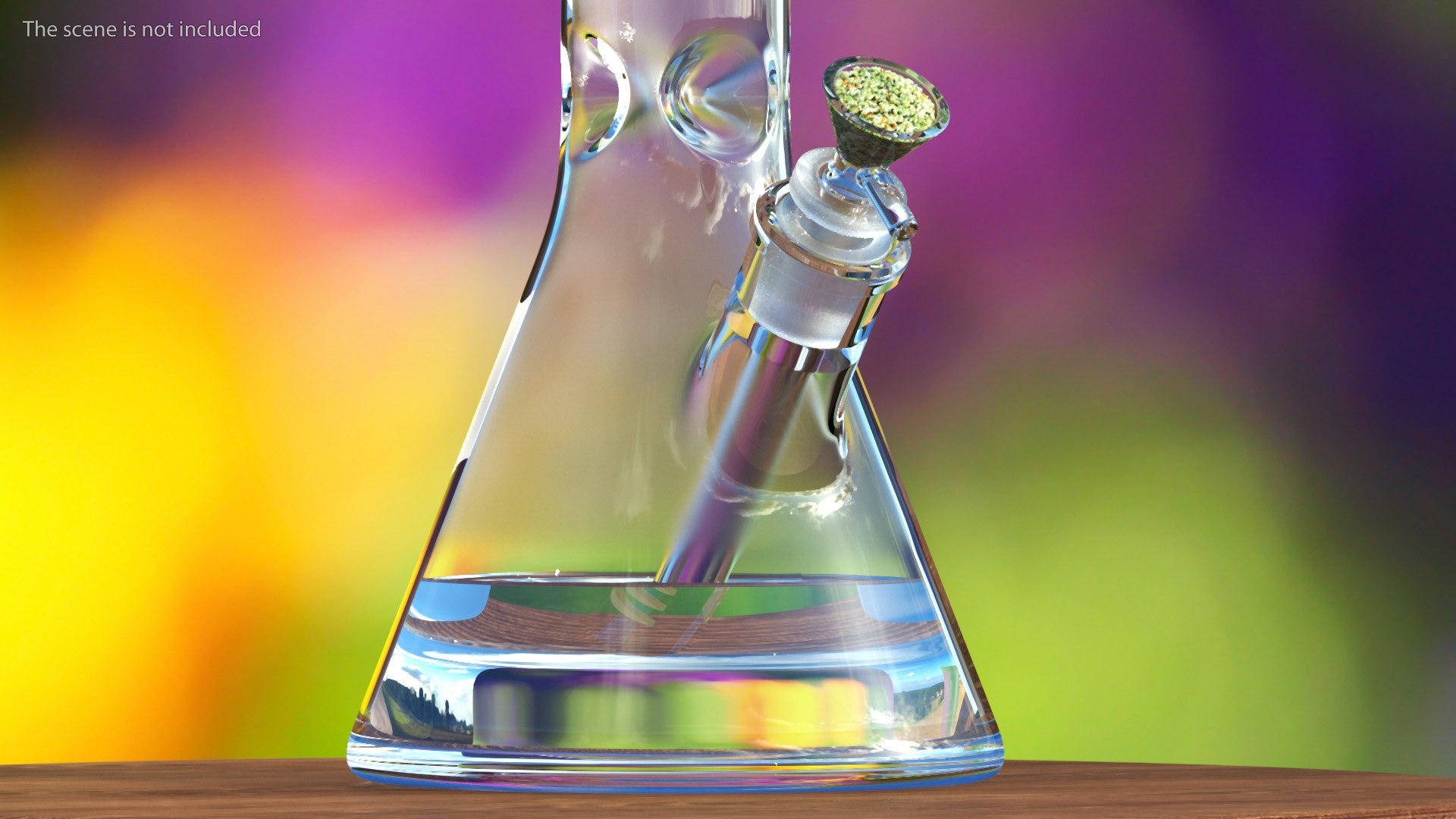 Glass Beaker Bong With Cannabis 3D Model - TurboSquid 1997939