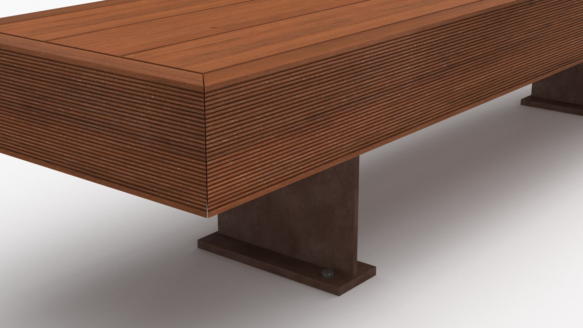 3D Wooden Street Bench Harris 1 - TurboSquid 2346460