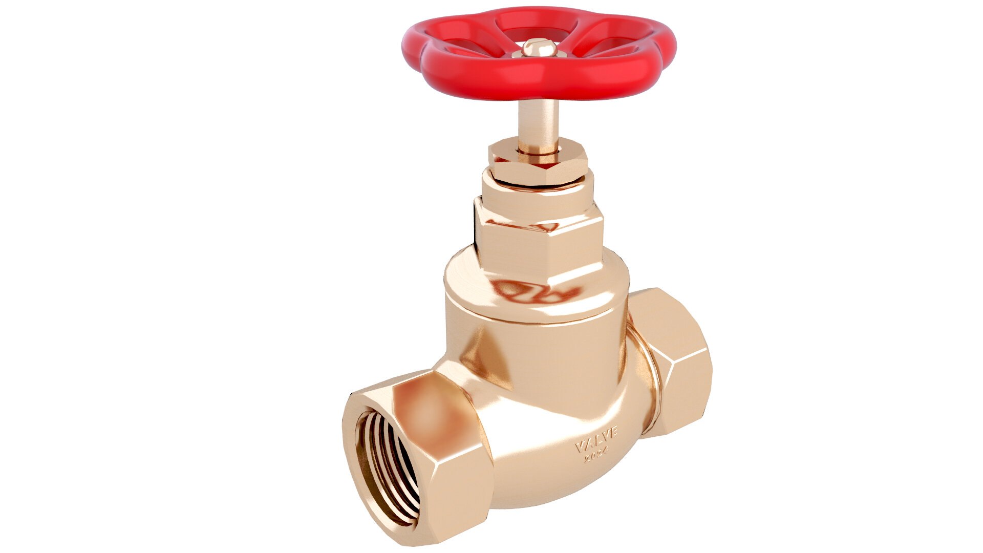 3D 3 Globe Stop Valves SET V22 Model - TurboSquid 2404608
