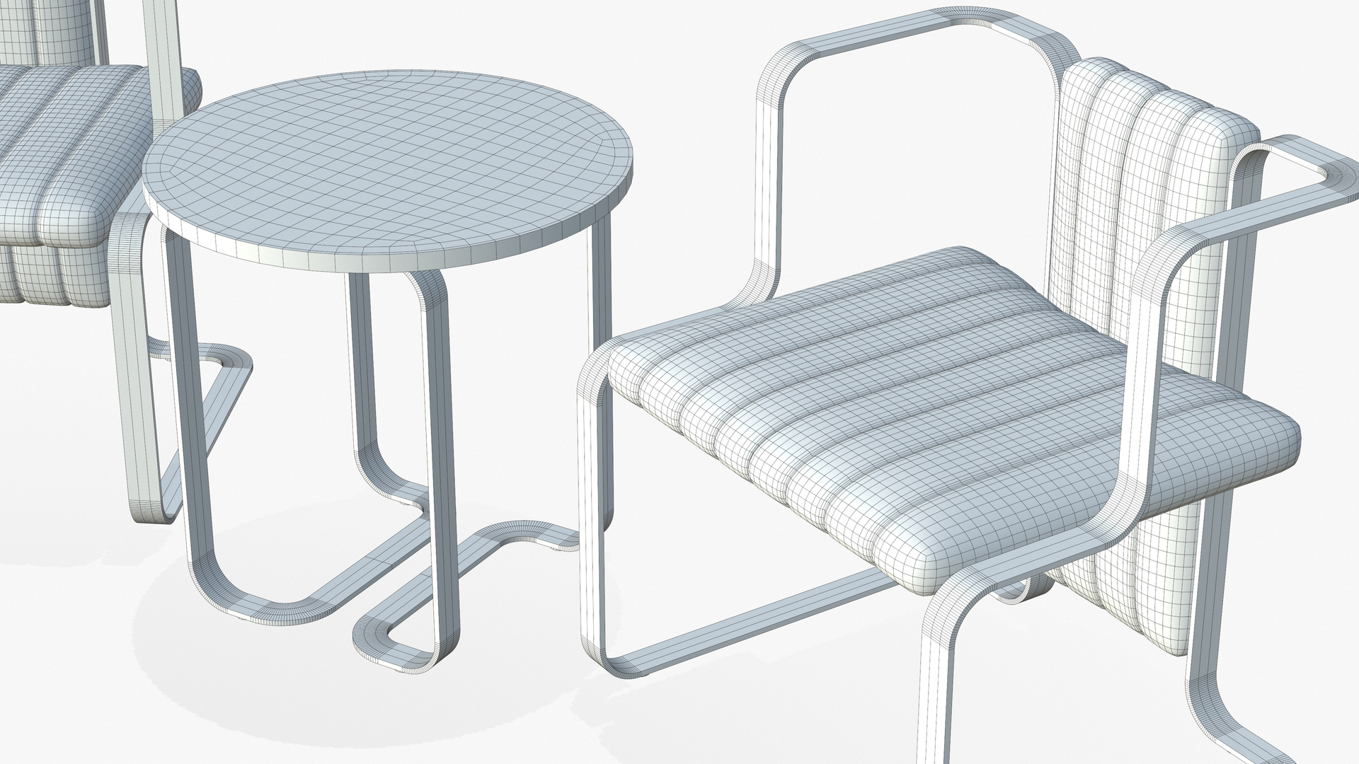 3D Chair Table Set - TurboSquid 1843070