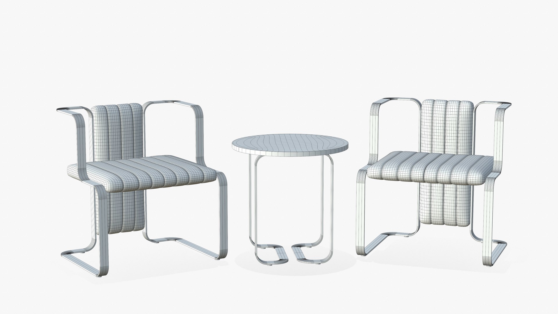 3D Chair Table Set - TurboSquid 1843070