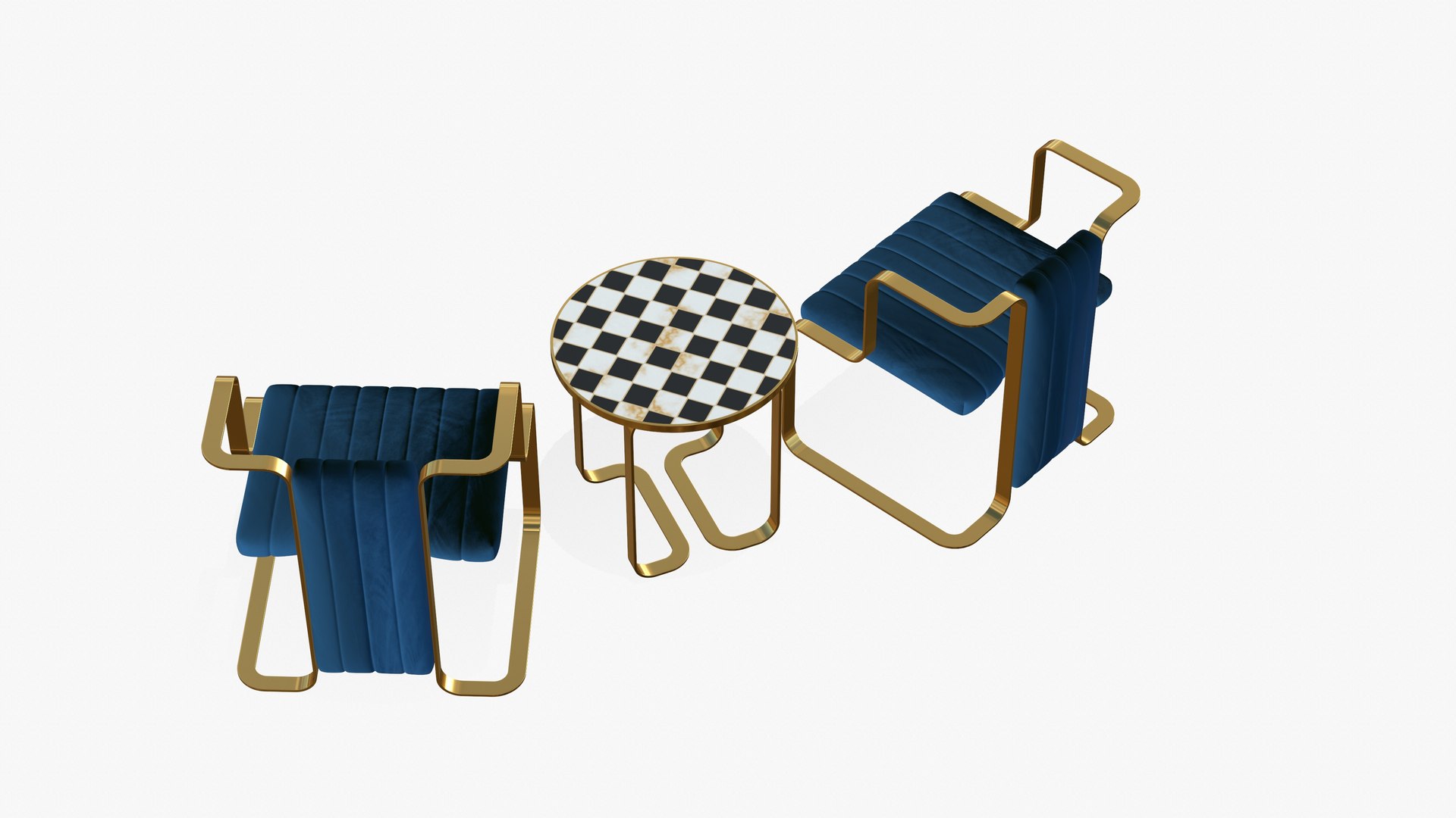 3D Chair Table Set - TurboSquid 1843070