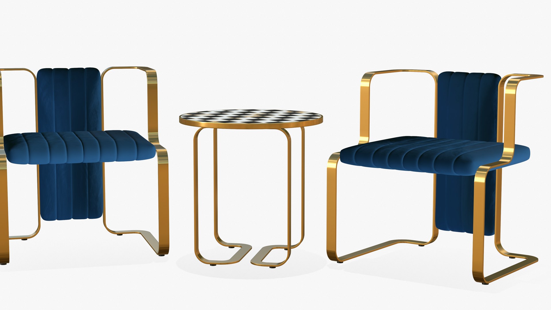 3D Chair Table Set - TurboSquid 1843070