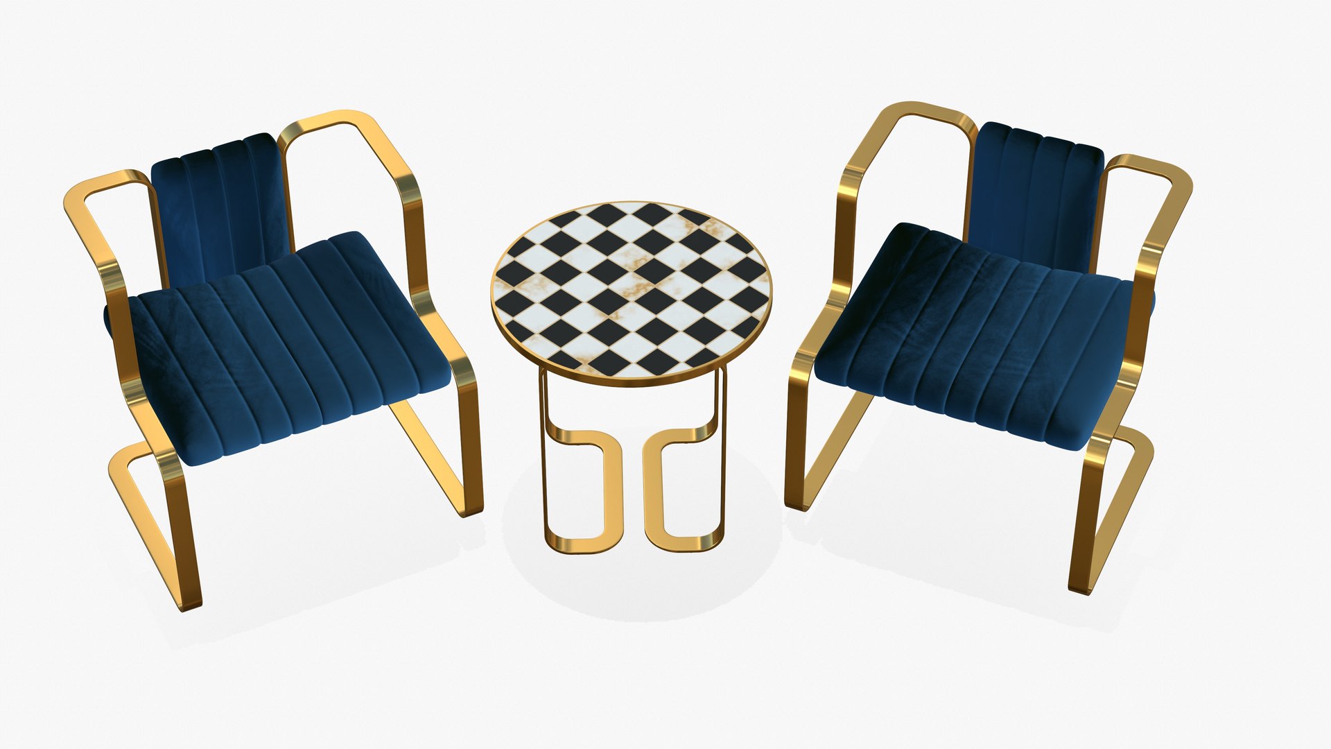 3D Chair Table Set - TurboSquid 1843070