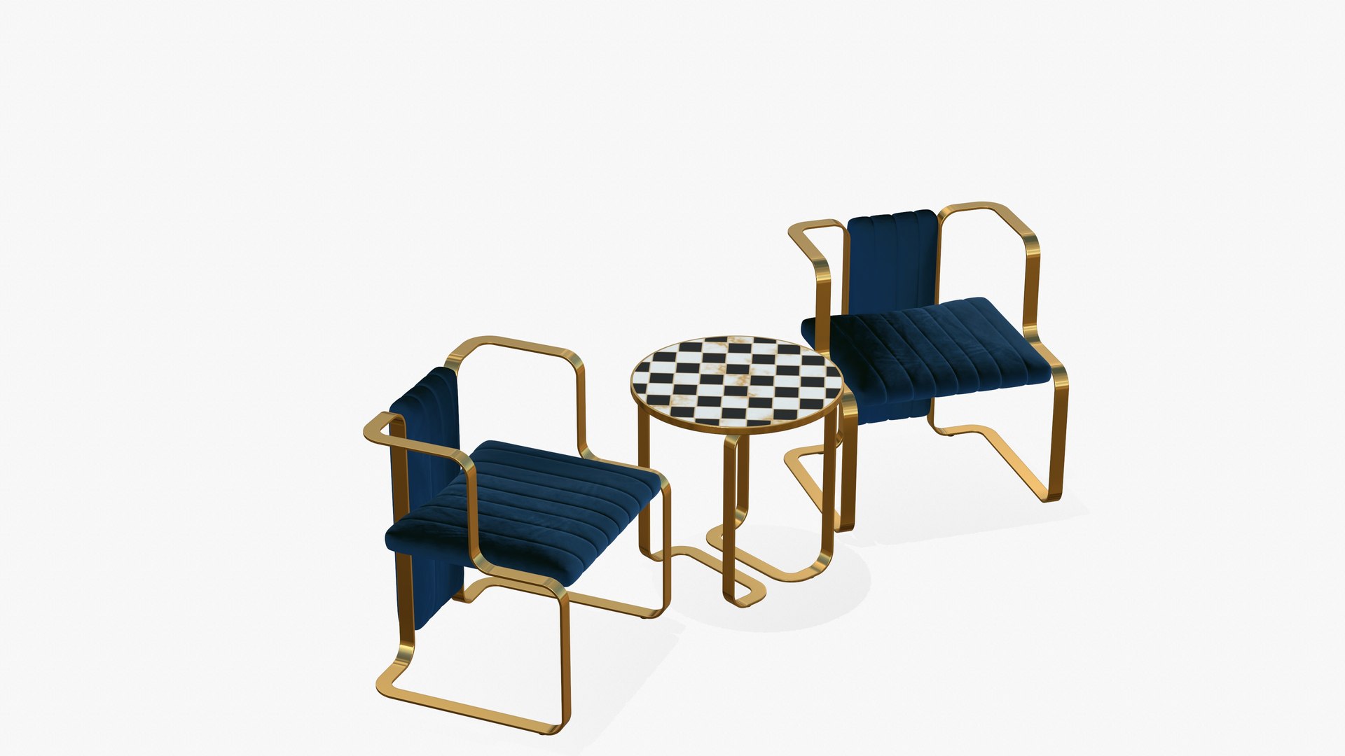 3D Chair Table Set - TurboSquid 1843070