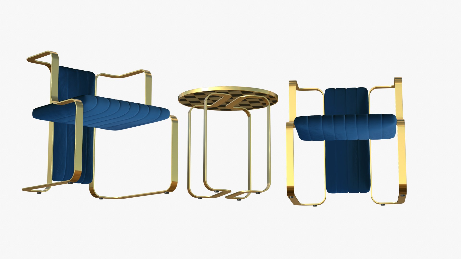 3D Chair Table Set - TurboSquid 1843070