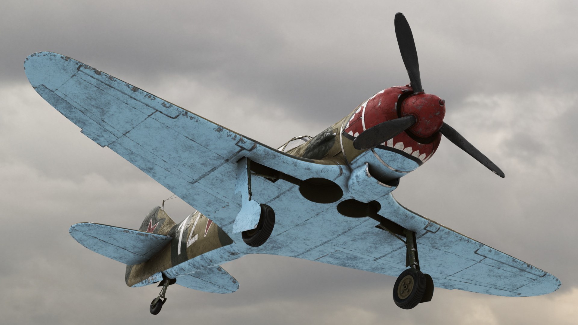 3d La-5 Wwii Soviet Fighter Aircraft