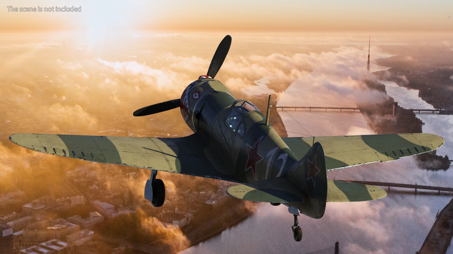 3d La-5 Wwii Soviet Fighter Aircraft