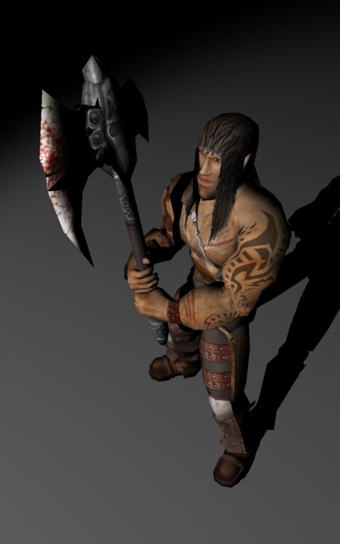 3d warrior character