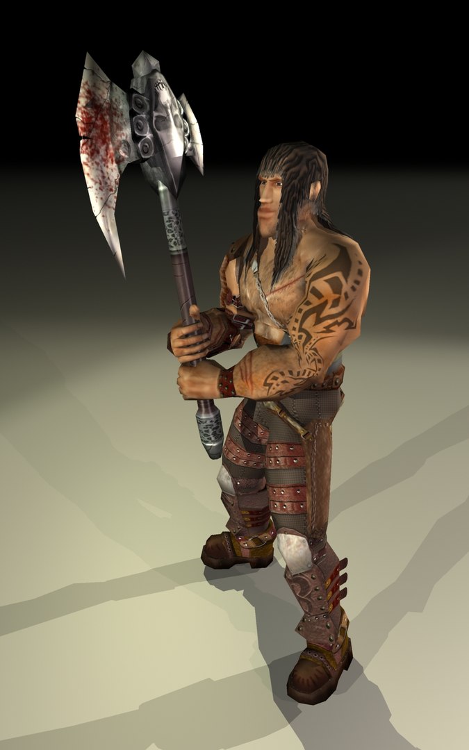 3d warrior character