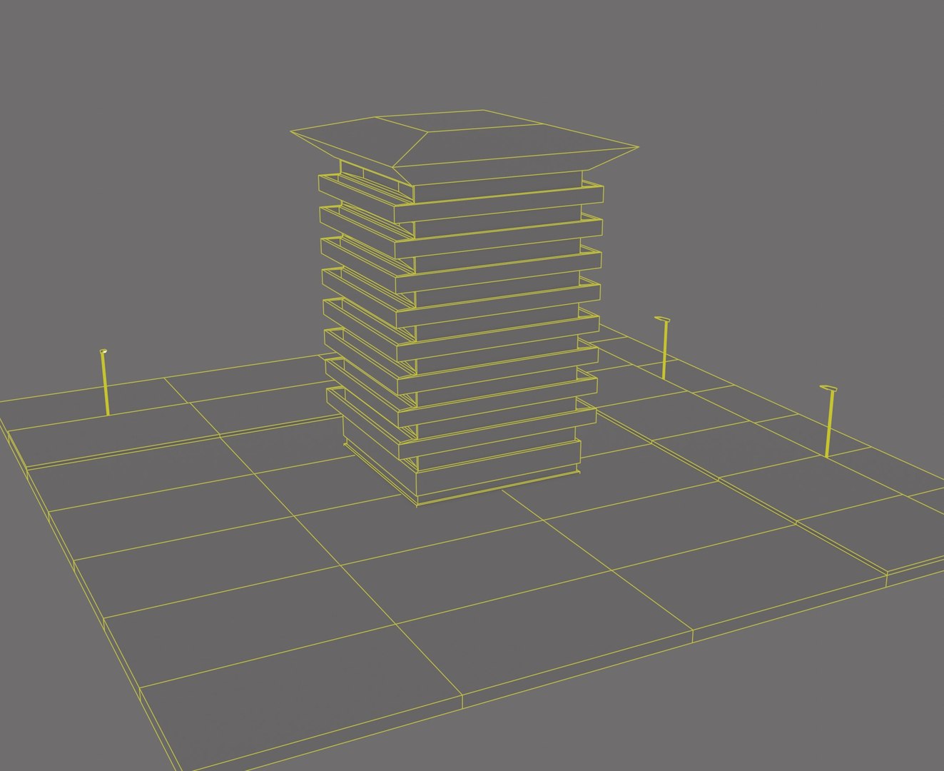 3D Simple Multistory Building Model - TurboSquid 2024939