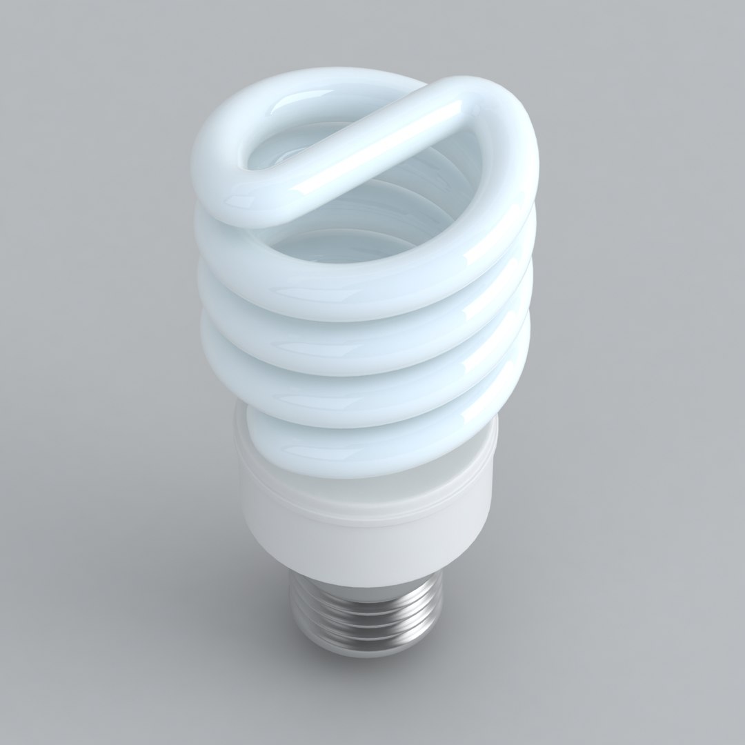 Cfl Energy Efficient Light Bulb 3d Fbx