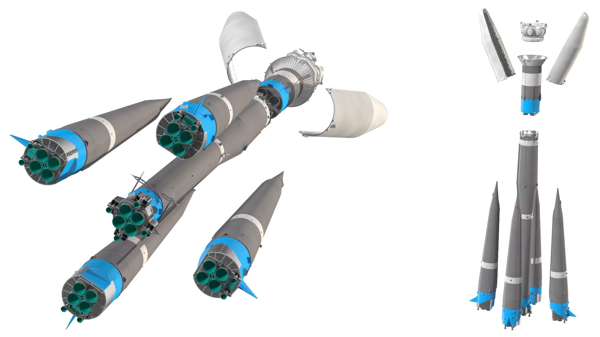 3D Orbital Launch Vehicle Main Parts - TurboSquid 1770178