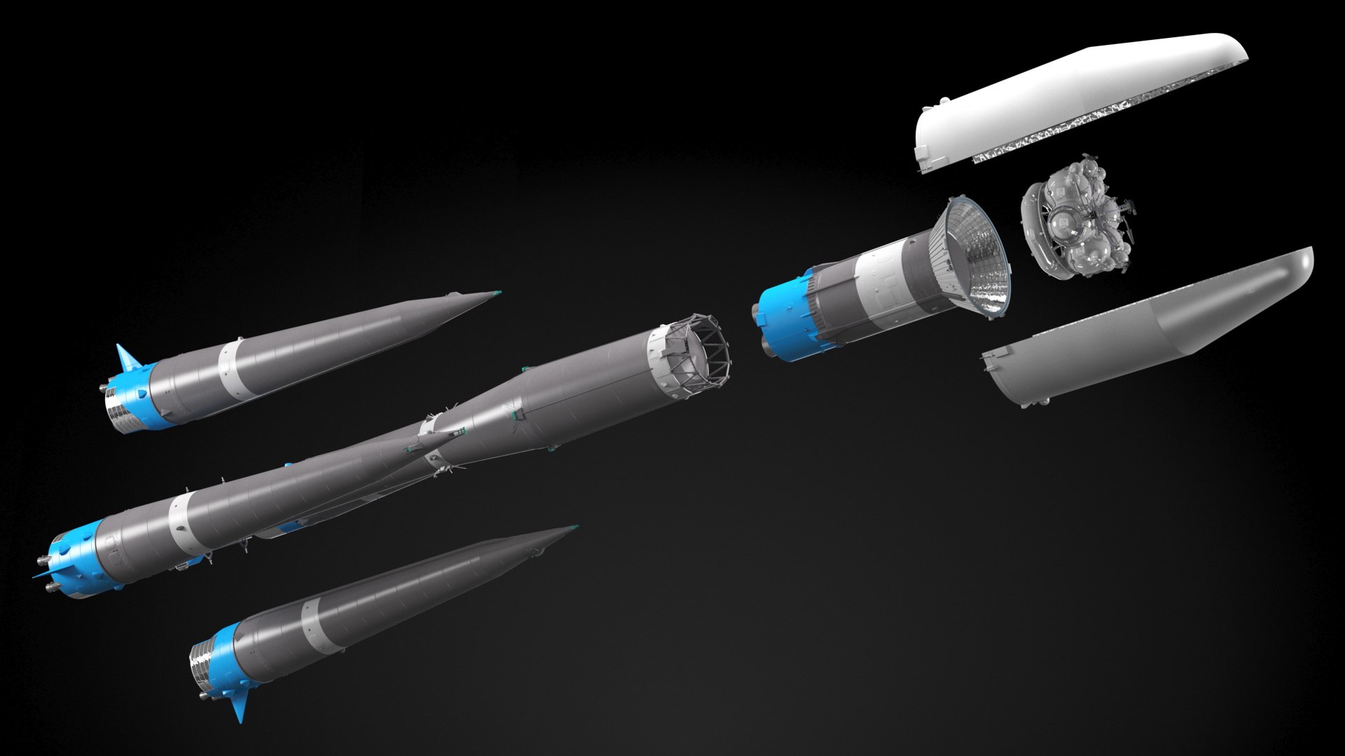3D Orbital Launch Vehicle Main Parts - TurboSquid 1770178