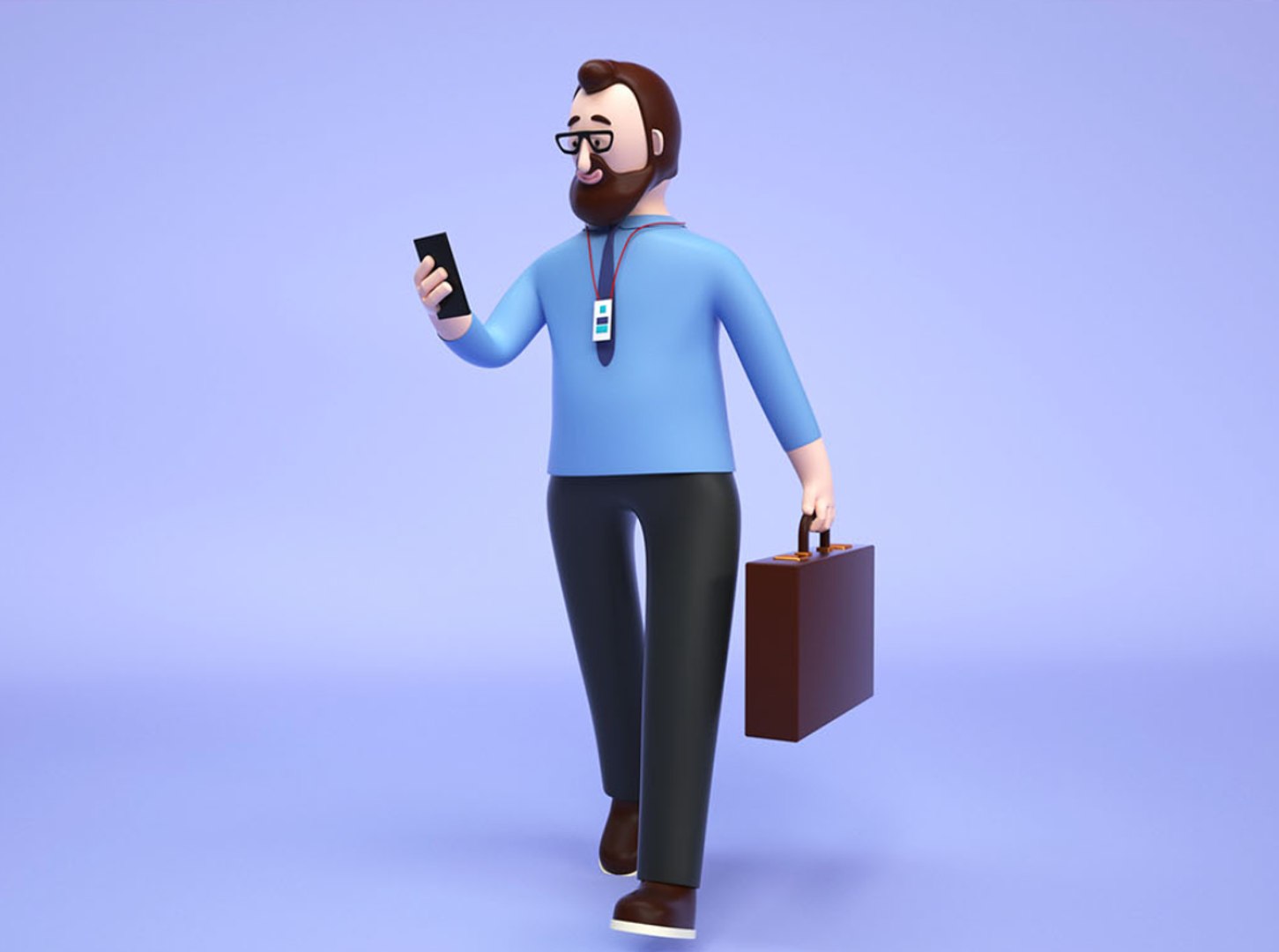 3D Cartoon man Cartoon uncle cartoon boy puppet man cartoon scene ...