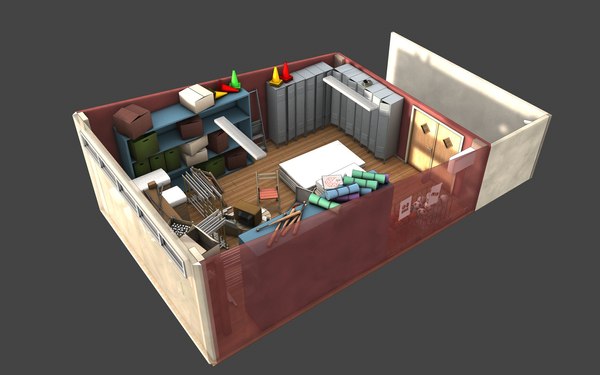 c4d physical gym storage room