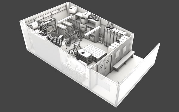 c4d physical gym storage room