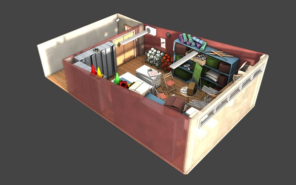c4d physical gym storage room