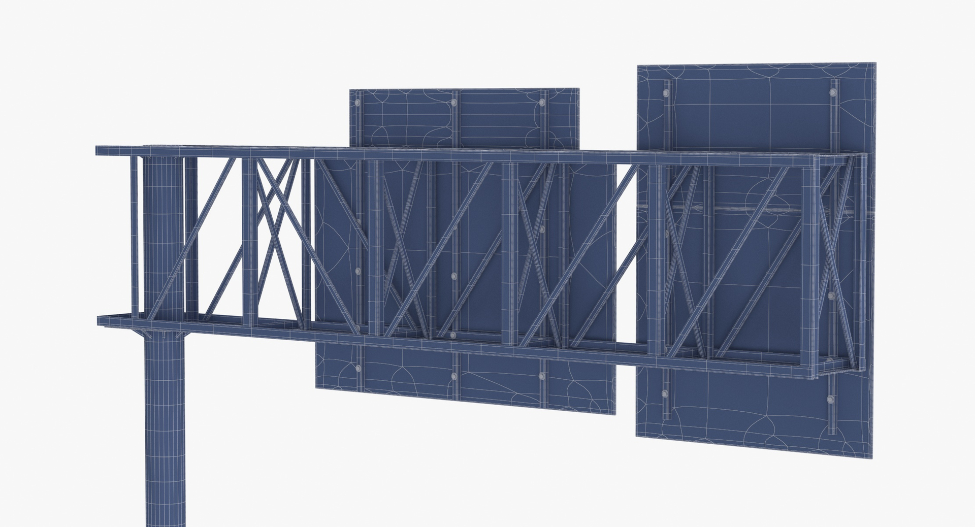 Green Direction Highway Signs 05 Blank and Labeled model - TurboSquid ...