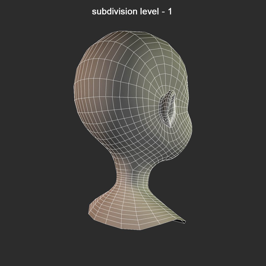 Cartoon Boy Head 3d Obj