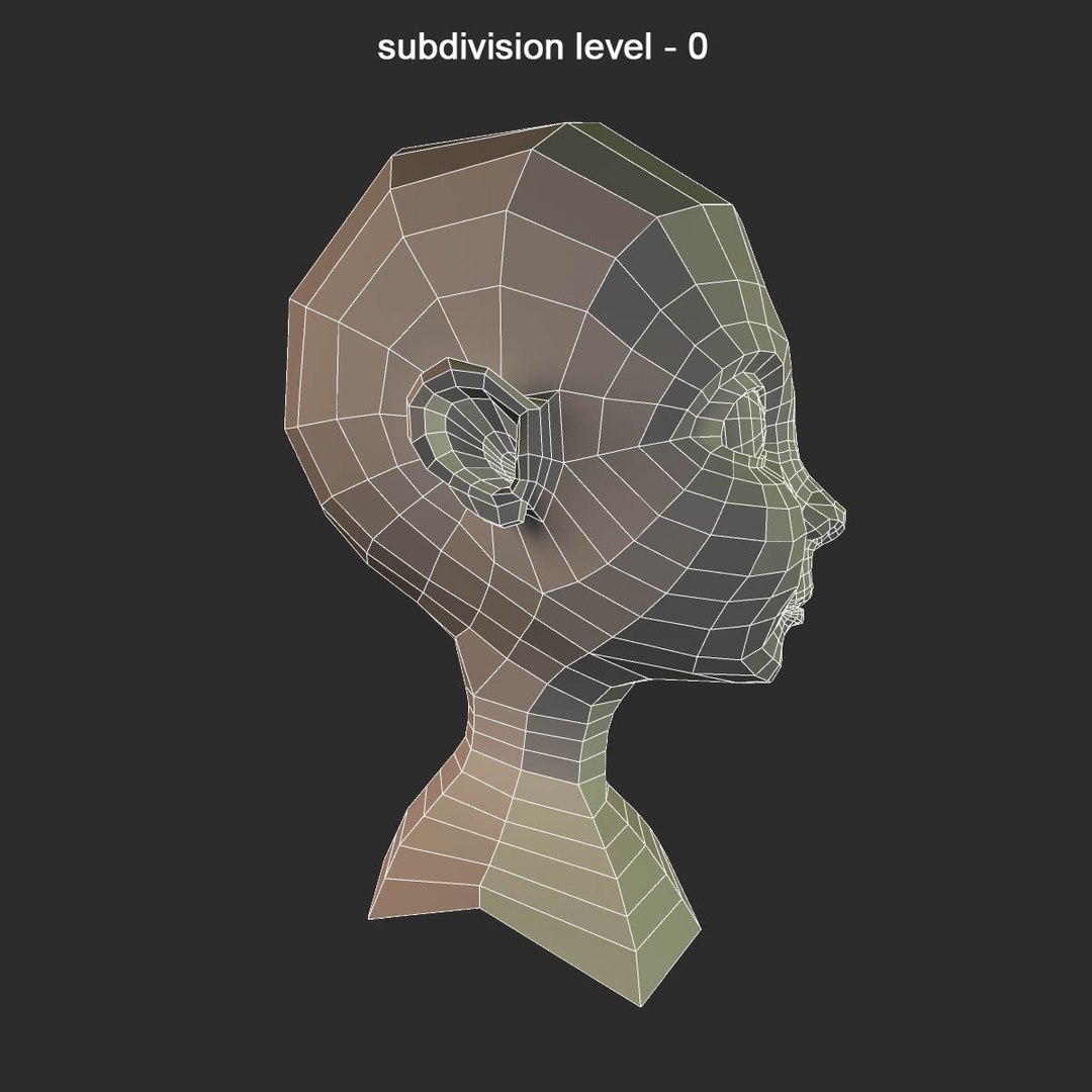 Cartoon Boy Head 3d Obj