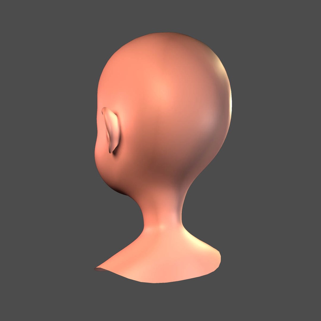 Cartoon Boy Head 3d Obj